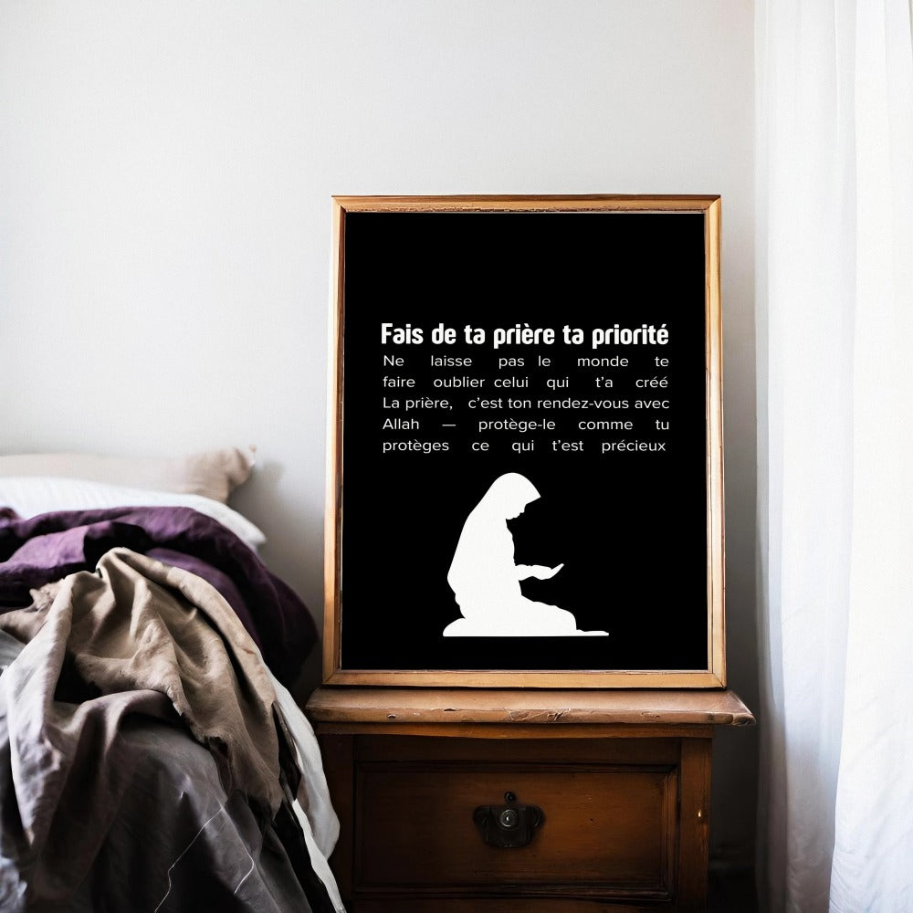 Fais de ta prière ta priorité – Affiche à imprimer (PDF) – Wijabi